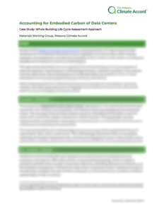 Whole Building Life Cycle Assessment Approach – iMasons Climate Accord